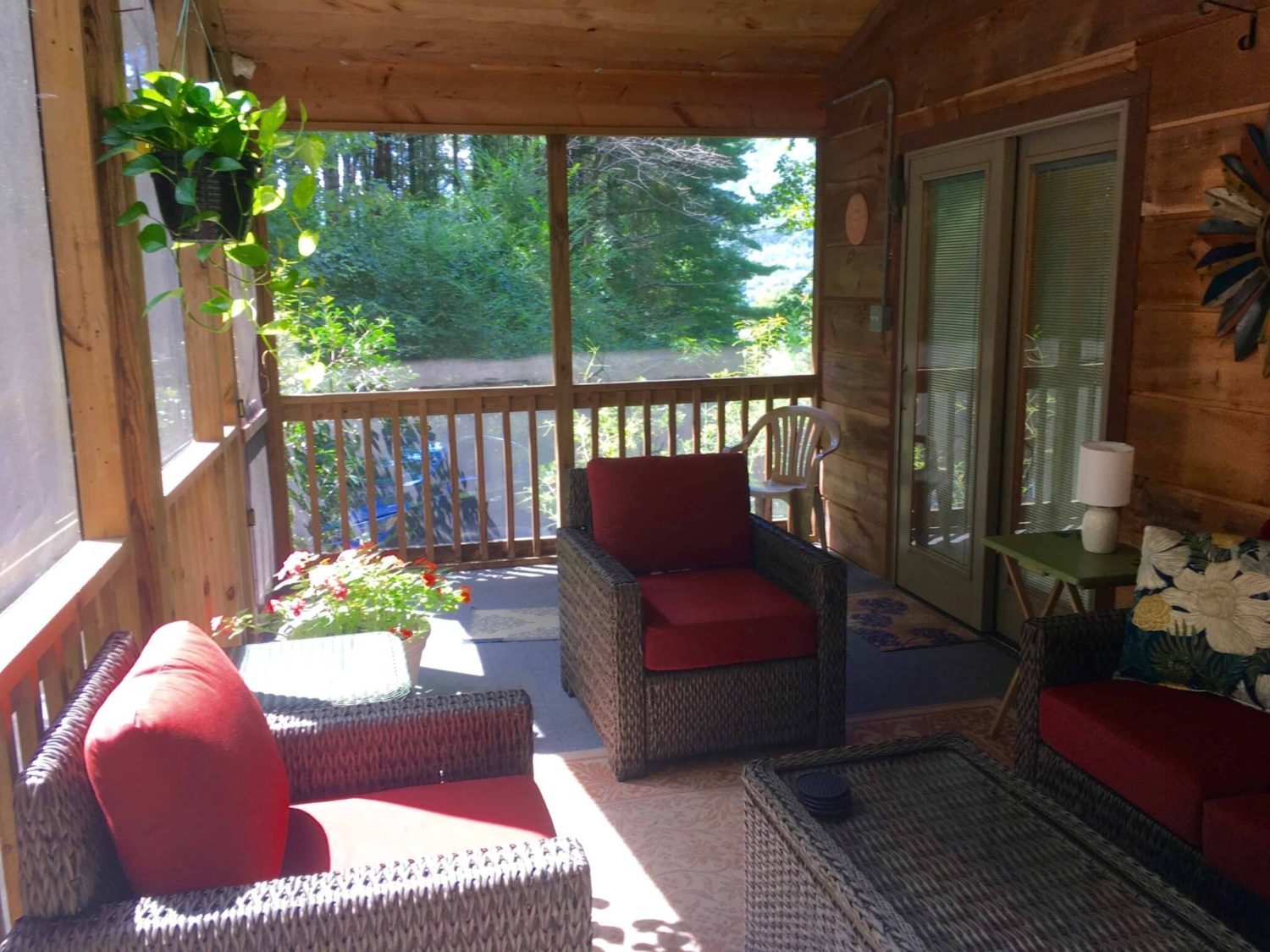 Cedar Cabin Porch2 2020SP - Broadwing Farm Cabins